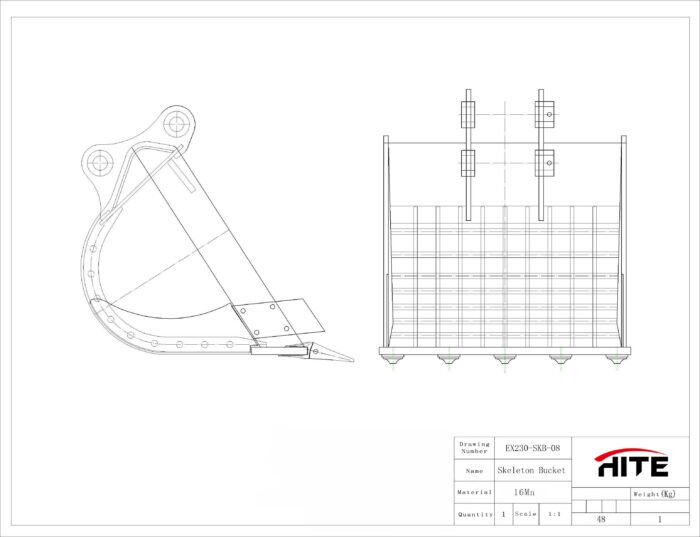 Excavator Skeleton Bucket | Excavator Screening Bucket| HITE