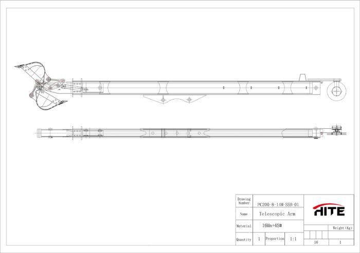 Excavator Telescopic Arm | Telescopic Dipper Arm | HITE