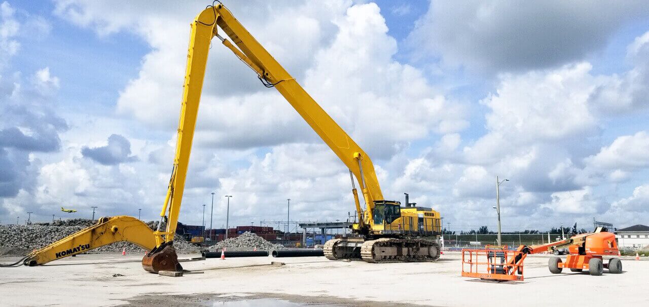 Excavator Long Reach Boom | Long Reach Front | HITE